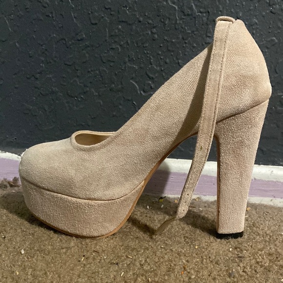 Shoes | Platform Ankle Strap Heels In Color Beige Brand New Heel Height ...